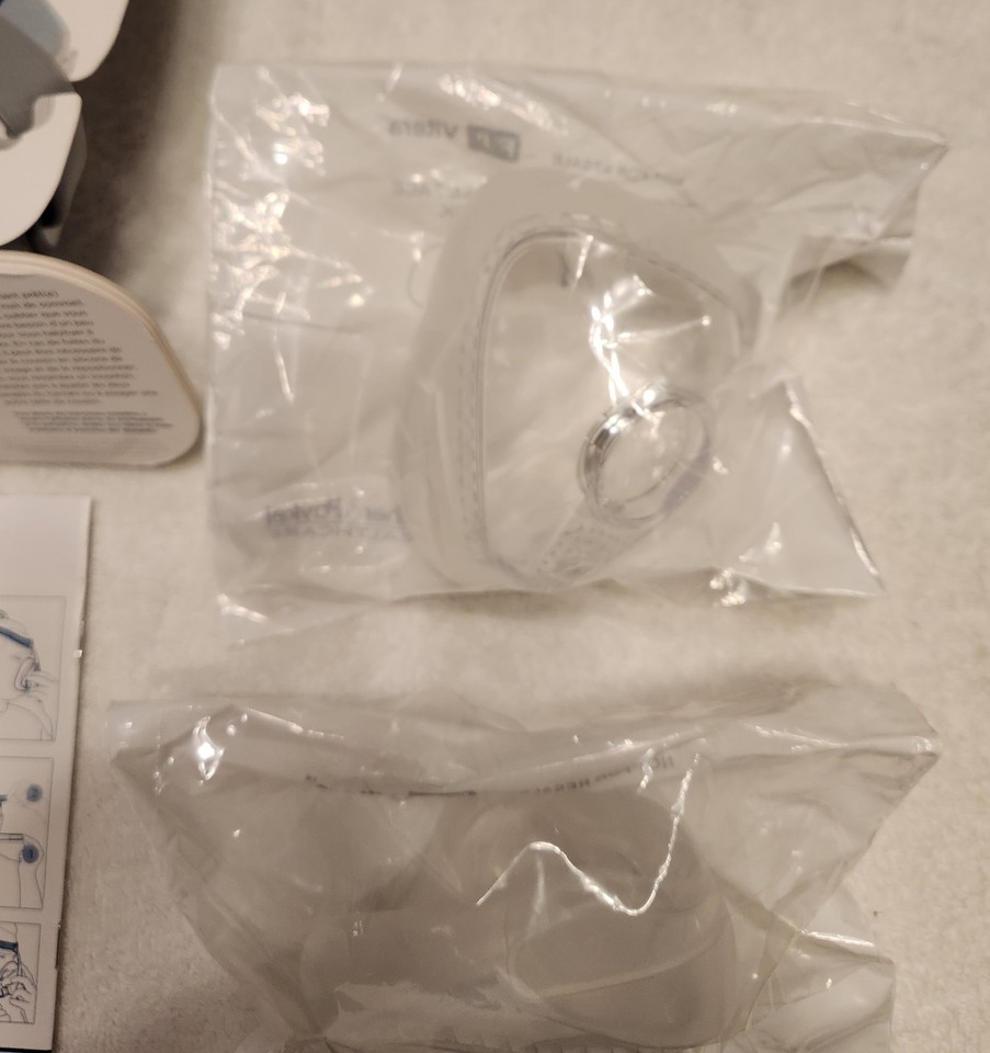 New F&P Vitera Full Face Mask With Headstrap Small Medium Large ...