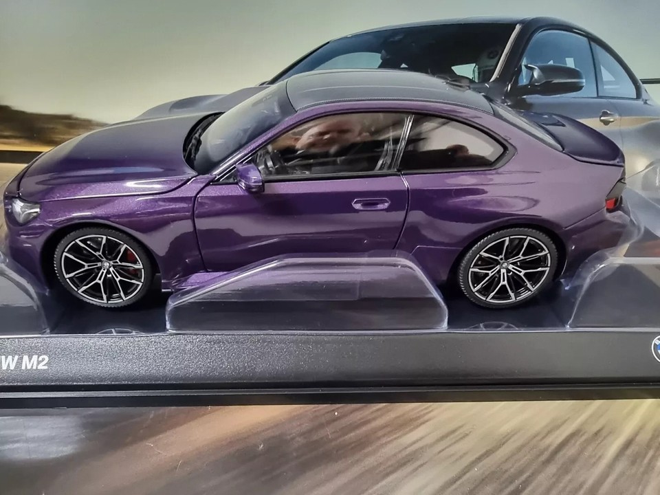 NEW MINICHAMPS MINIATURE BMW M2 COUPE G87 TWILIGHT PURPLE 1:18 SCALE ...