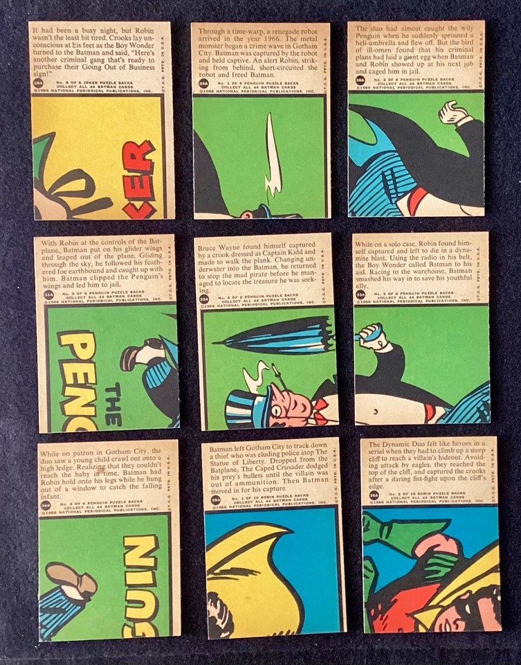 1966 Batman (Red Bat) Complete set (44) with Wrapper, Excellent ...