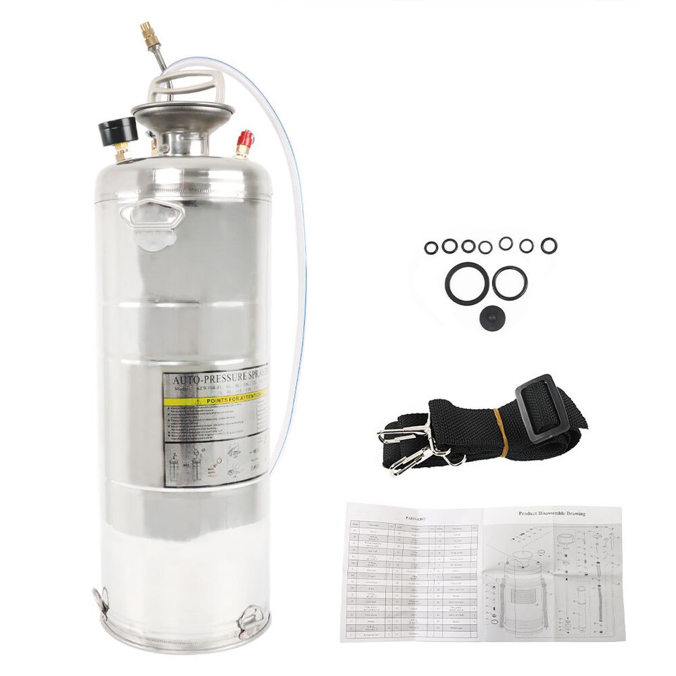 Stainless Steel Sprayer 1/1.5/2/3/3.5 Gallon Pump Sprayer for Lawn ...