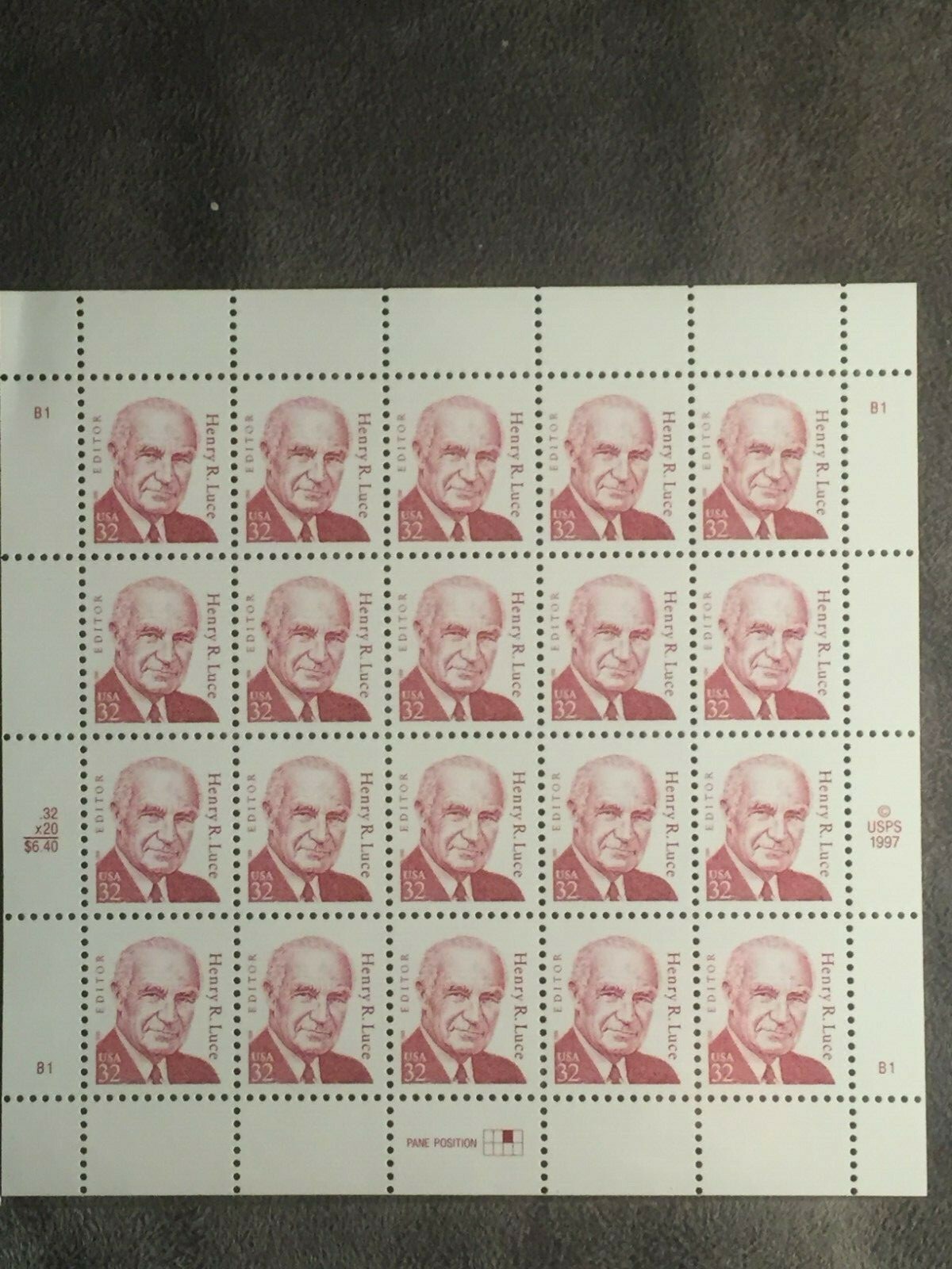 SCOTT US #2935 1998 32c HENRY LUCE STAMP MINT SHEET STAMPS MNH | eBay