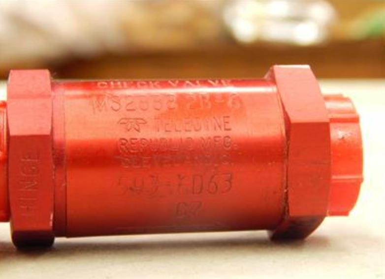 #286 Parker Teledyne MS28882B-6 593-6D63 4820-01-063-0052 Check Valve ...