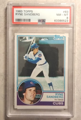 🔥 1983 TOPPS #83 RYNE SANDBERG ROOKIE CARD PSA 8 GORGEOUS CARD 🔥 | eBay
