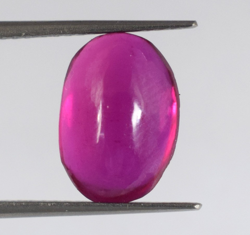 Natural 4 Ct Oval Cabochon Burma Ruby Red Gemstone Certified E17669 ...