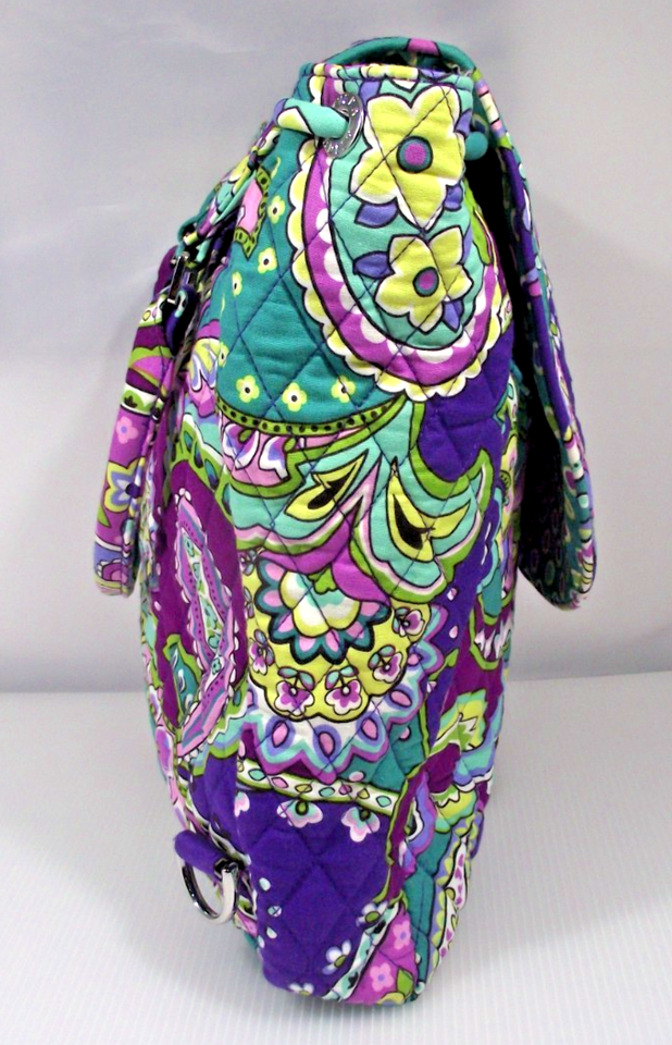 Vera Bradley Backpack Tote Heather Paisley Quilted Organizer w Shoulder ...