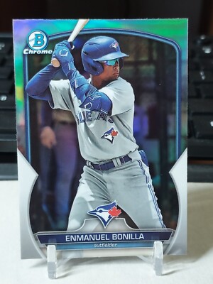 2023 Bowman Chrome Enmanuel Bonilla BDC-195 Refractor prospect Blue ...