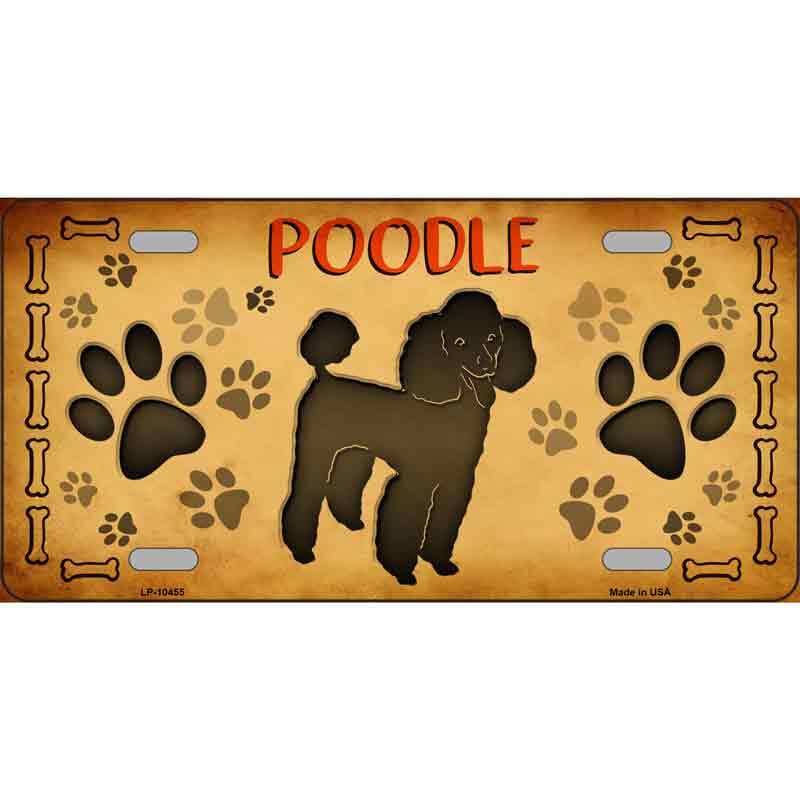 Poodle Novelty Metal License Plate Tag LP-10455 | eBay