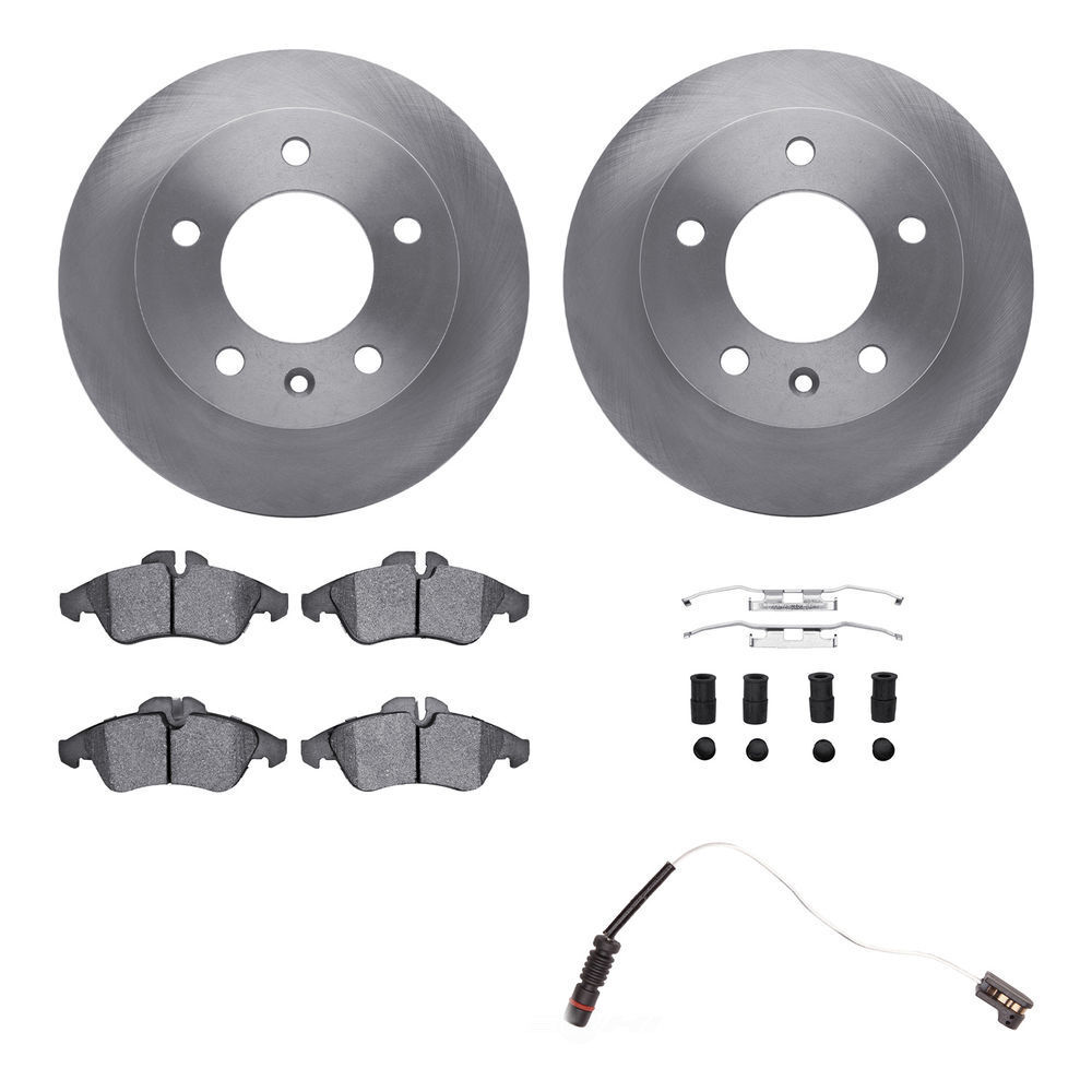 Disc Brake Kit-Rotors with Heavy Duty Brake Pads includesSensor and ...