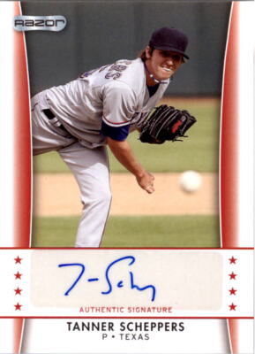2010 Razor Rookie Retro Prospect Autographs #TS4 Tanner Scheppers - NM ...