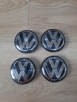 4 X VOLKSWAGEN 56MM ALLOY WHEEL CENTRE CAPS POLO GOLF 1J0601171 | eBay