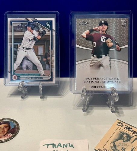 COLT EMERSON 1st CARD EVER 2022 Perfect Game and 2024 Bowman See Pics ...