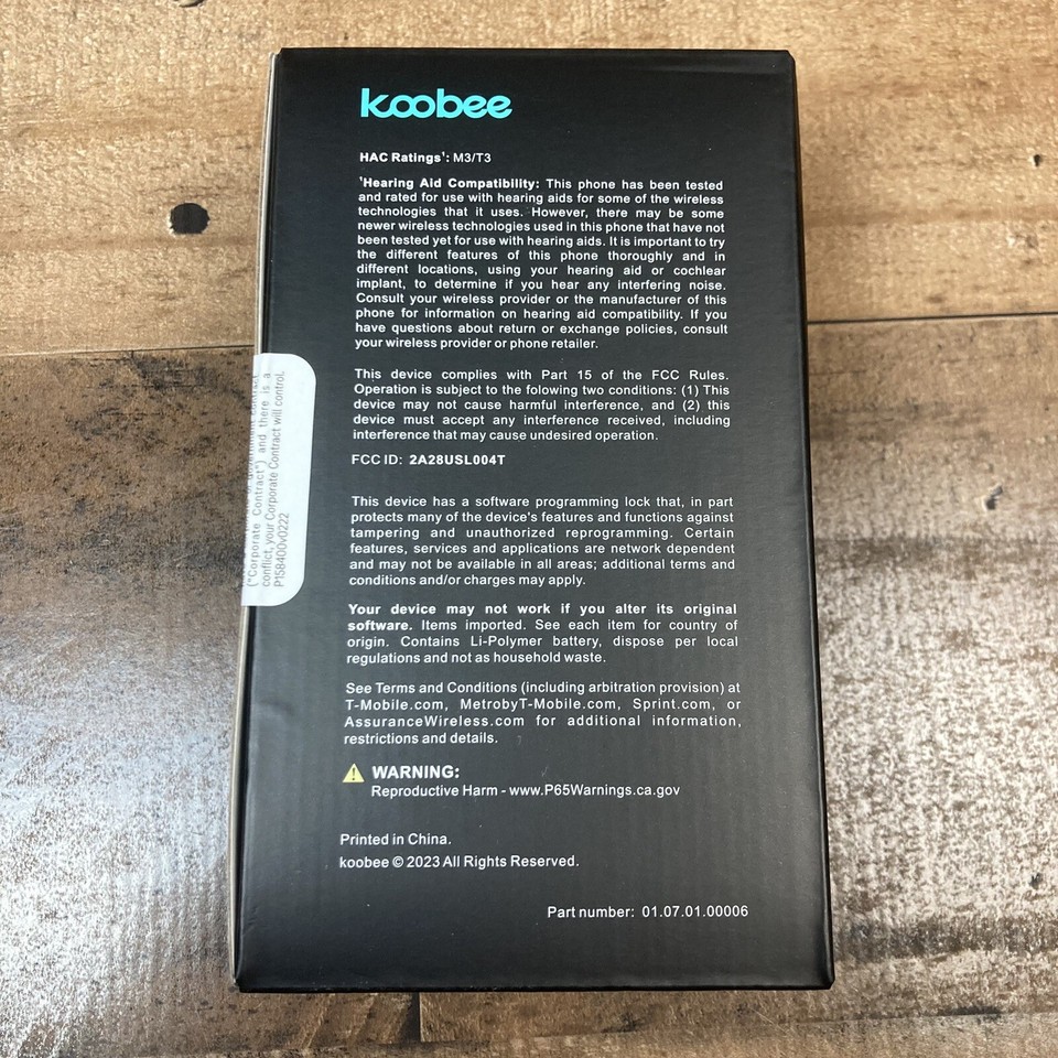 Koobee K100 ANS SL004T Phone 16GB Black 4G -Sealed | eBay