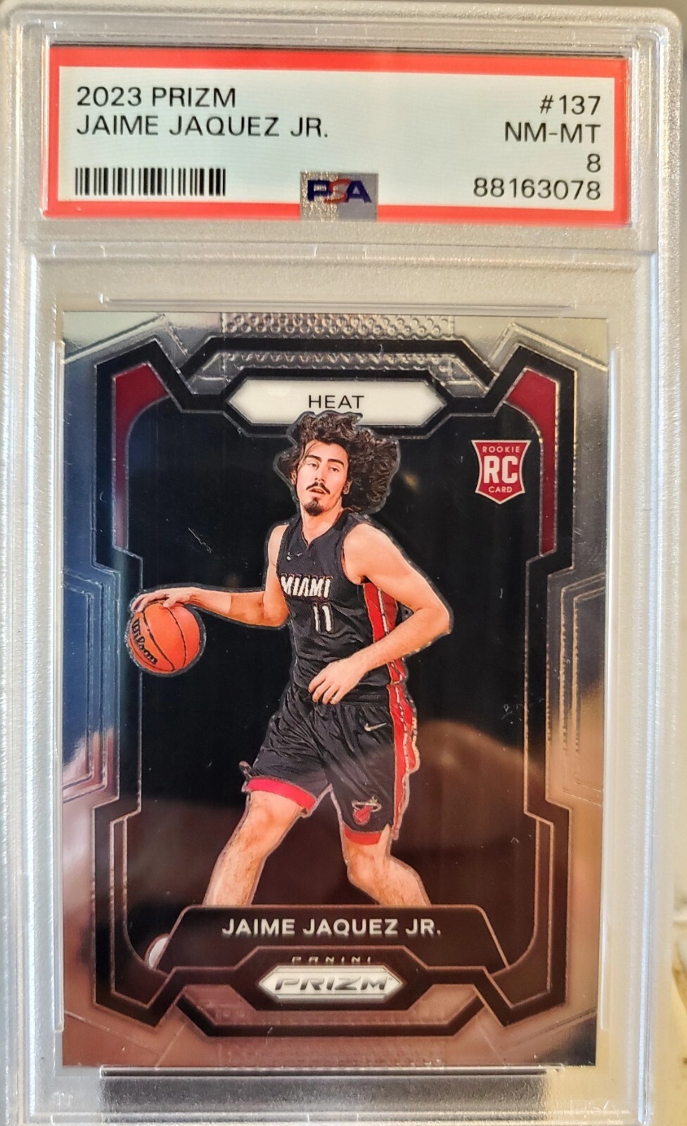 2023 Prizm JAIME JAQUEZ JR Silver Prizm Rookie Card #137 PSA 8 MIAMI ...