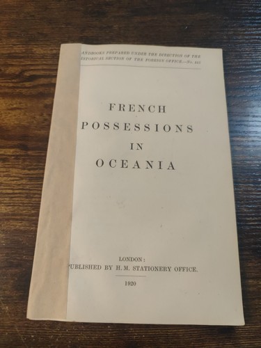 1929 Vintage Handbook: French Possessions In Oceania | eBay