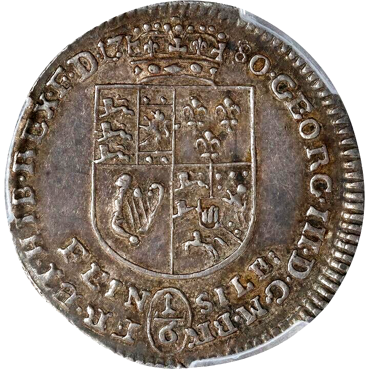 1780 CES German States Brunswick Luneburg Wildman 1/6 Taler, 6 MG, PCGS ...