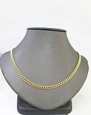 14k Gold Miami Cuban Link Chain Necklace 5mm 22" Lobster Lock 14kt ...