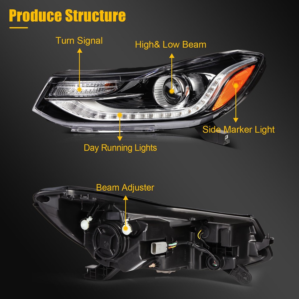 For 2017-2022 Chevy Trax Headlight Assembly [LED DRL Type] Left Driver ...