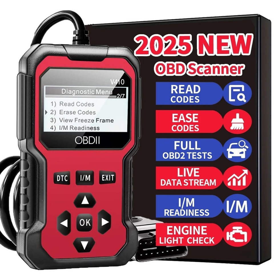 OBD2 Scanner Diagnostic Tool Car Engine Code Reader Works on All OBD II ...