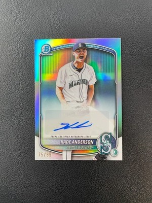 2025 Bowman Draft #CPA-KA Kade Anderson Image Variation Auto 75/99 BKHT ...