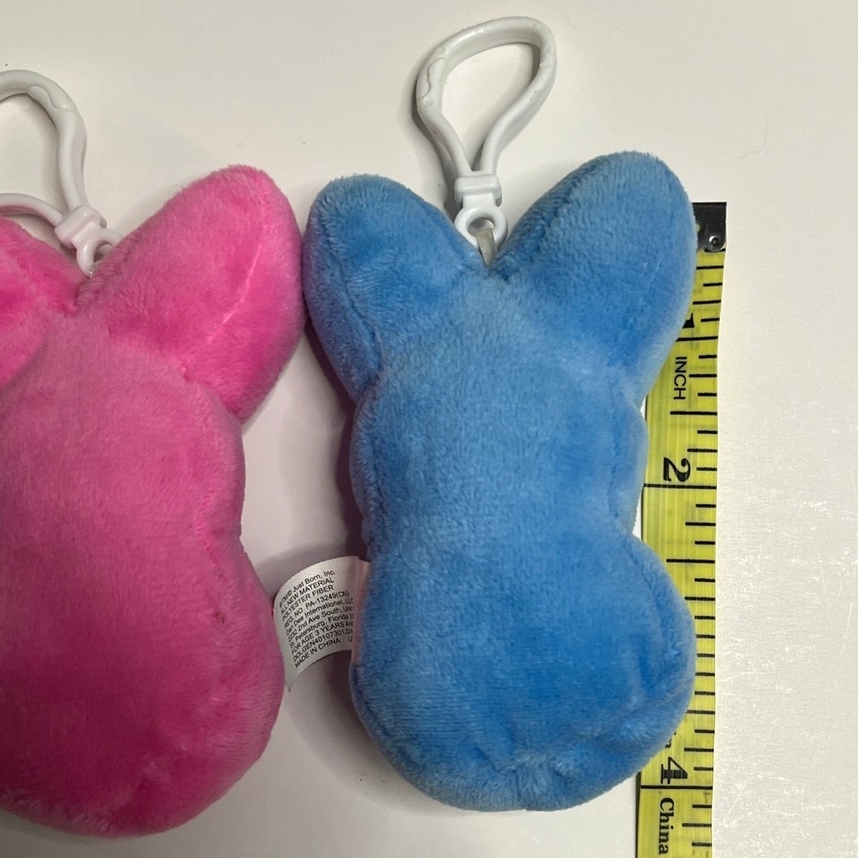 Peeps Bunny Plush Keychain Pink Blue Easter Spring Bag Charm Set | eBay