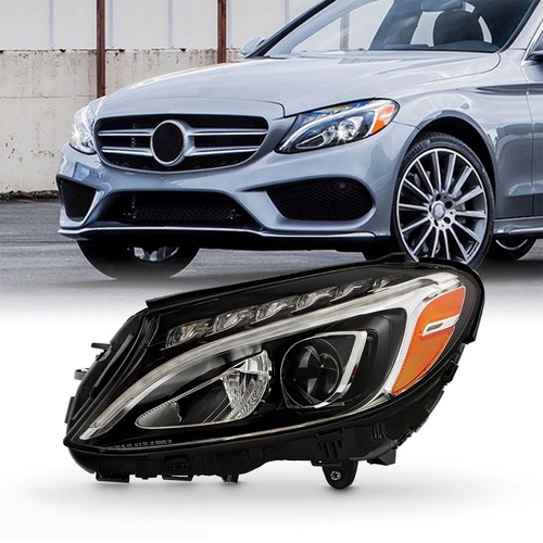 For 2015-2018 Mercedes Benz C-Class C300 W205 LED Headlight Headlamp ...