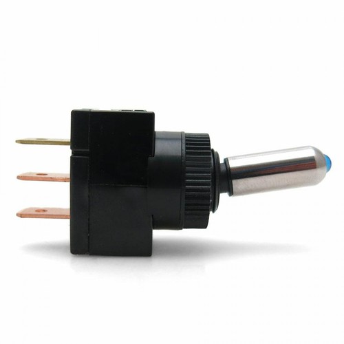 Metal Tip Blue LED Indicator Light Toggle Switch 20a/ 12V hot rod V8 On ...