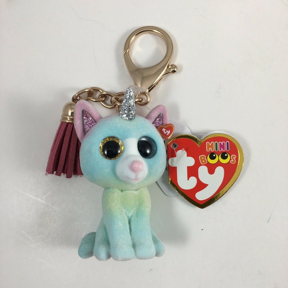 NEW 2020 TY Beanie Boos Mini Boo Collectible Metal Key Clip - HEATHER ...