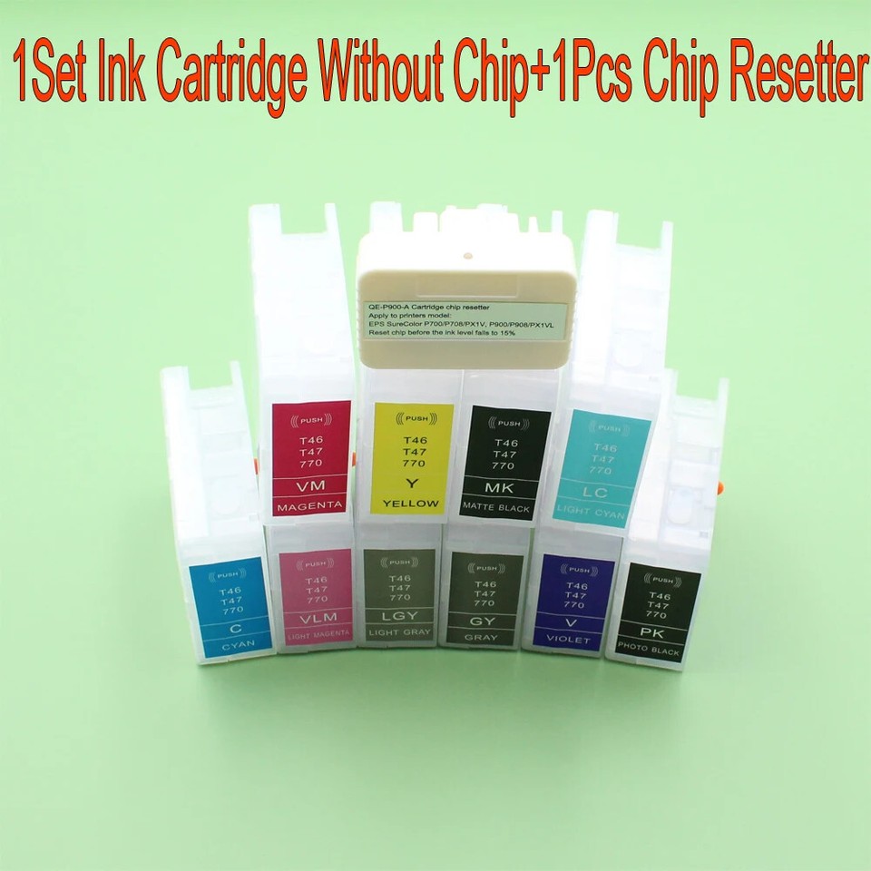 Refillable Ink Cartridge For Epson SureColor SC-P700 SC-P900 P700 P900 ...