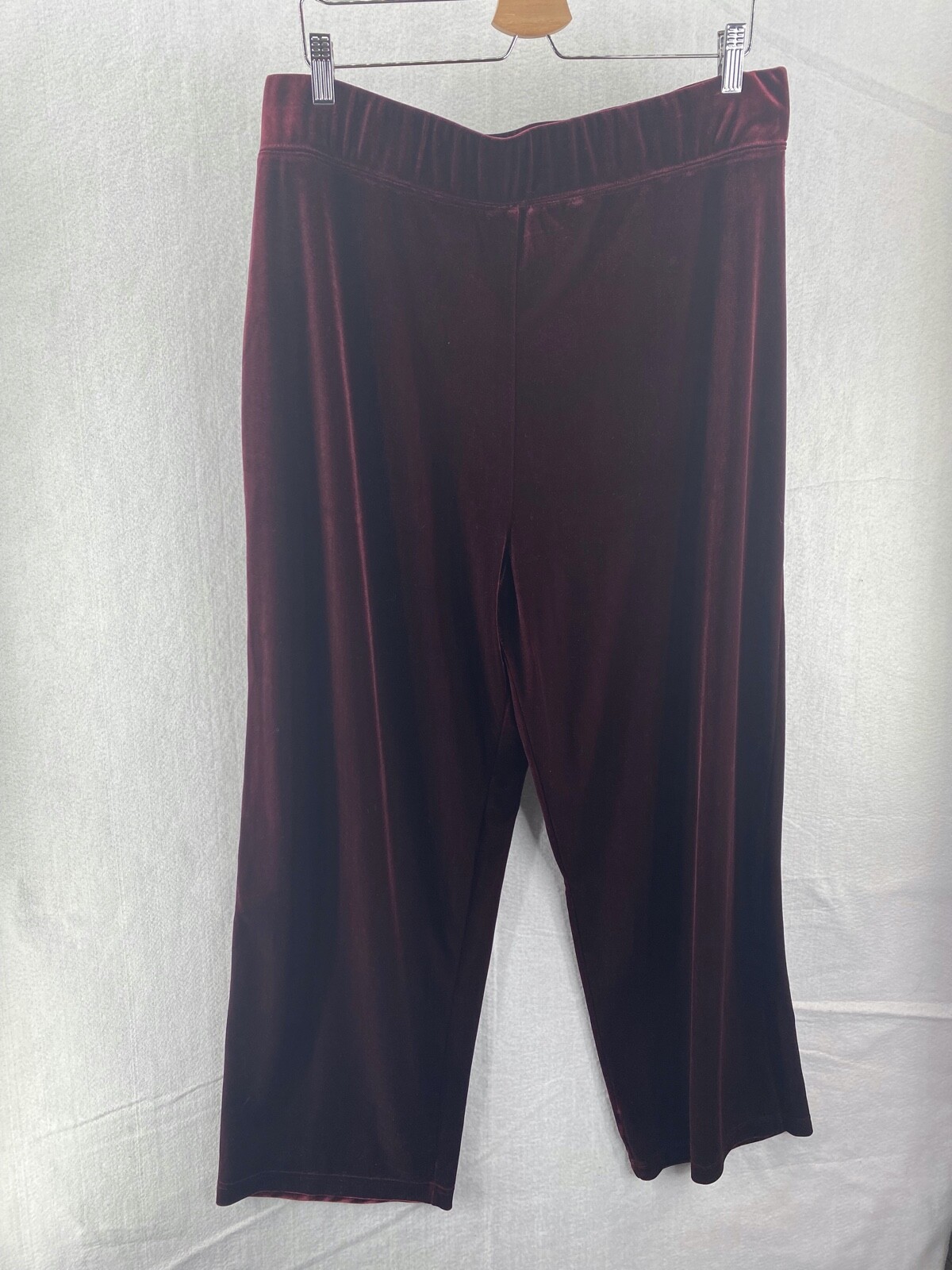 Susan Graver XL Pants (34x30) Velour Maroon Stretch EUC (W6099-D12) | eBay