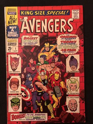 AVENGERS KING SIZE SPECIAL 1 6.0 6.5 MARVEL 1967 THOR IRON MAN MANDARIN ...
