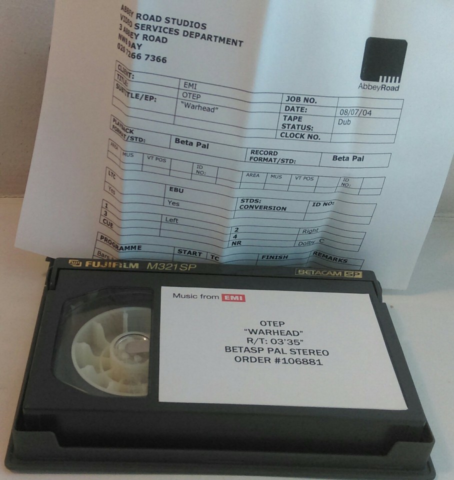 OTEP "WARHEAD" (PROMO, BETACAM SP, PAL, Stereo) | eBay