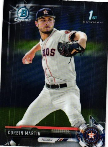 2017 1ST BOWMAN CHROME RC ROOKIE CORBIN MARTIN BASEBALL CARD #BDC-133 ...