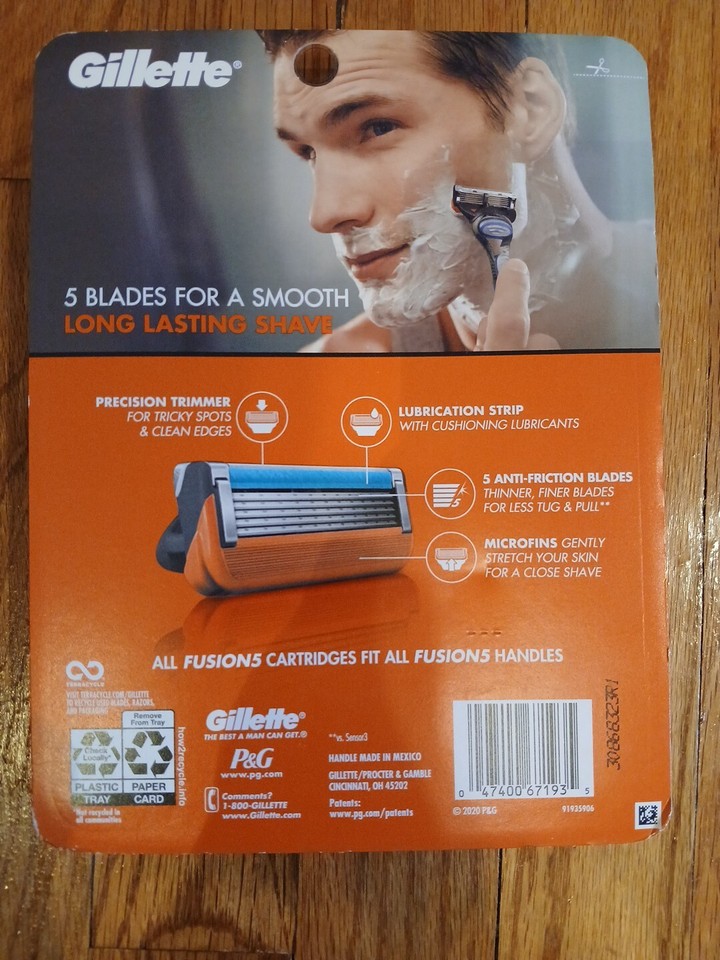NEW Gillette Fusion 5 Shaving Bundle 1 Razor Handle 5 Cartridges ...