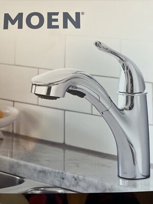 MOEN Brecklyn Pull-Out Sprayer Kitchen Faucet Chrome Silver 26508279618 ...