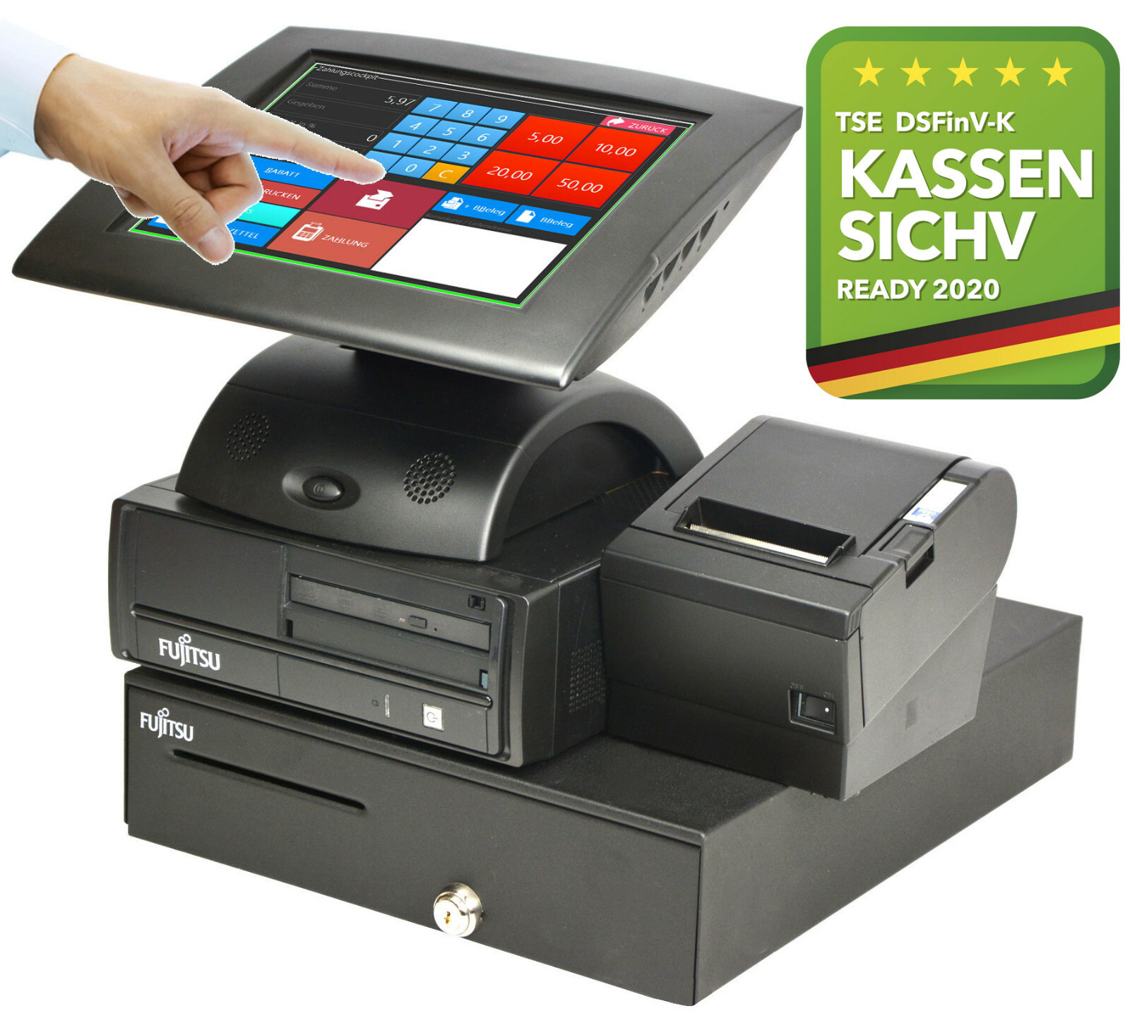 Tse Till FSC Preh Touchscreen Monitor Receipt Printer Cash Drawer Store ...