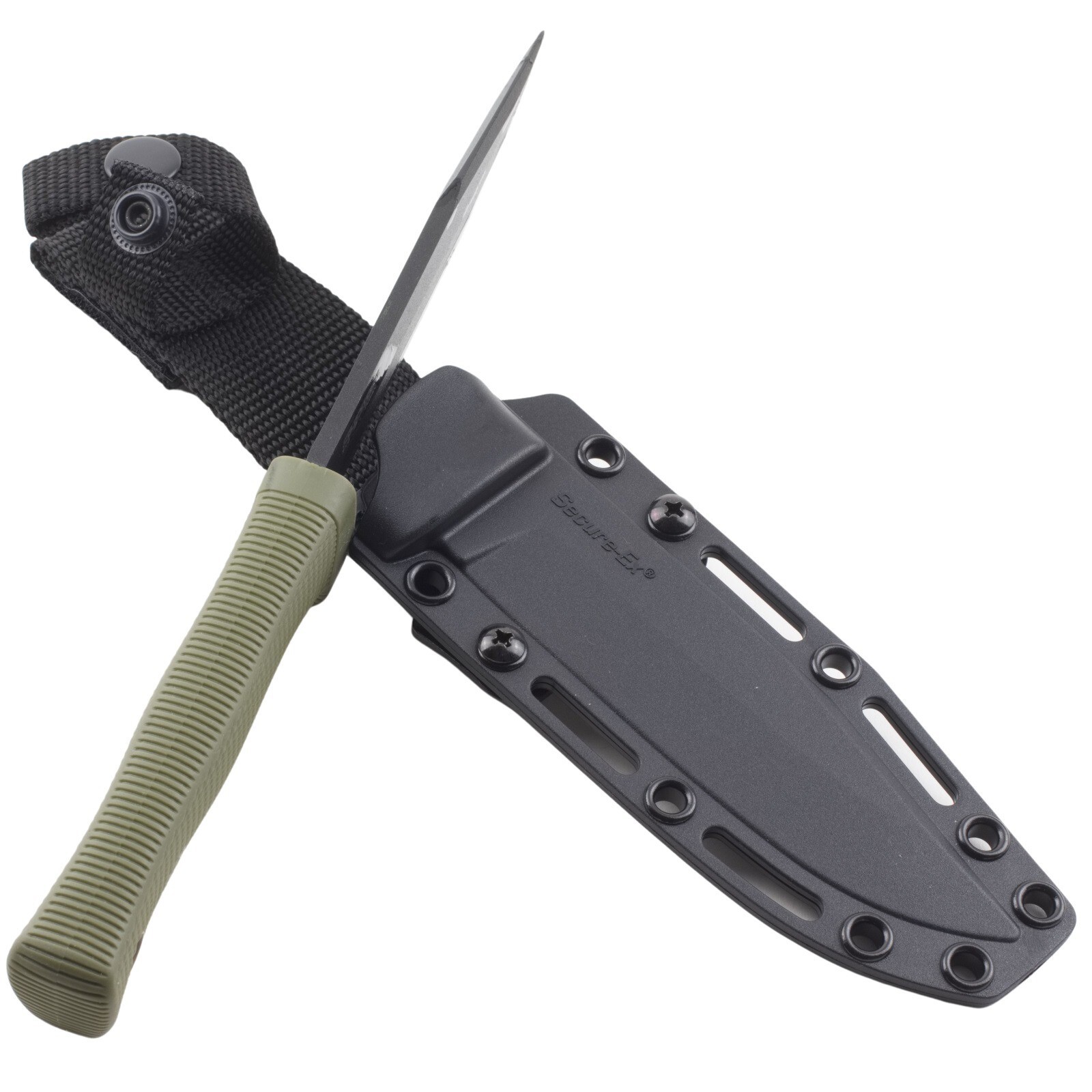 Cold Steel SRK Compact Fixed Blade Knife SK5 Carbon Steel Clip Point OD ...