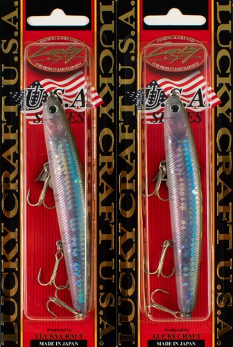 (LOT OF 2) LUCKY CRAFT WANDER SLIM 110 3/4OZ WDS110-255 MS GHOST ...