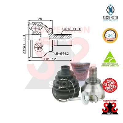Front Axle Cv Joint Kit, Drive Shaft Suit VOLVO V40 D4 V40 Hatchback ...