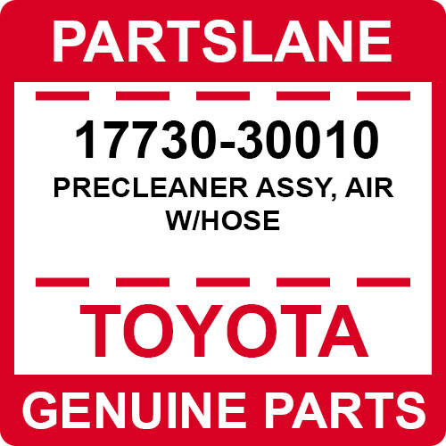 17730-30010 Toyota OEM Genuine PRECLEANER ASSY, AIR W/HOSE | eBay