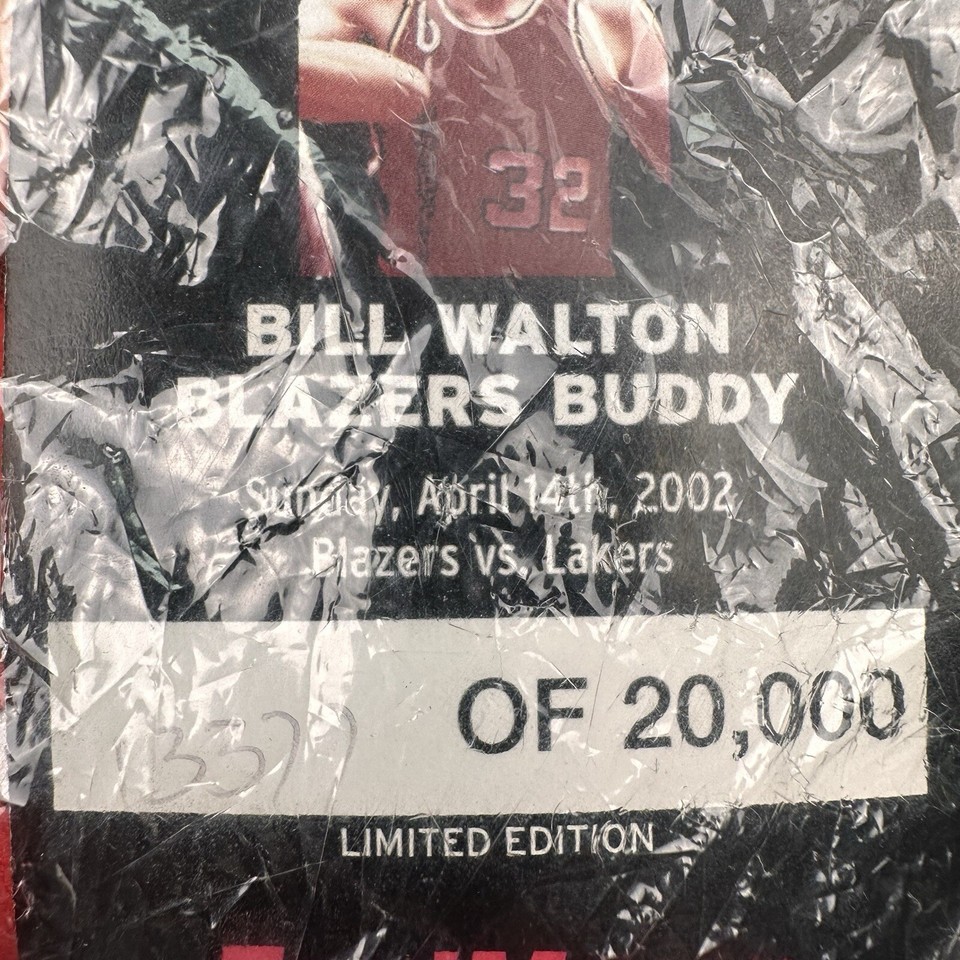 Bill Walton Blazers Buddy 13377/20,000 April 14, 2002 Limited Edition ...