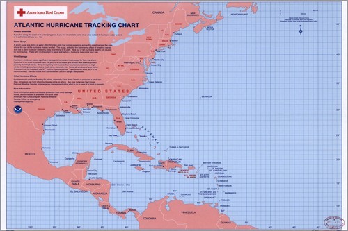 Poster, Many Sizes; Atlantic Ocean Hurricane Tracking Chart Noaa 1995 ...