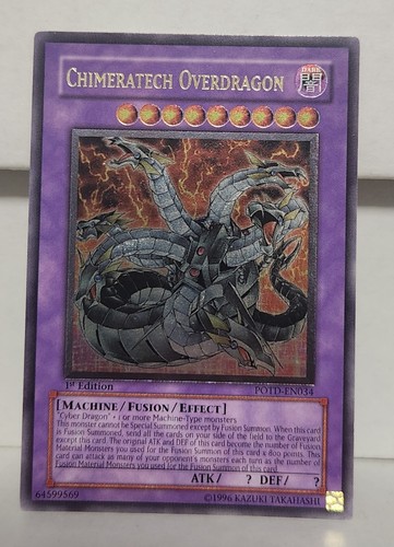 Yu-Gi-Oh! Chimeratech Overdragon POTD-IT034 Ultimate Rare 1st Edition ...