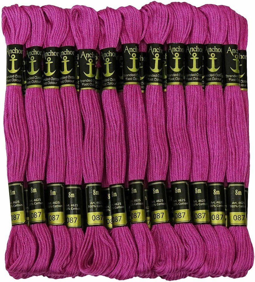 Hand Sewing Pink 087 Anchor Embroidery Threads Stranded Pure Cotton ...