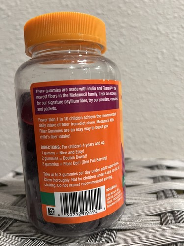 Metamucil Kids Fiber Gummies for Digestive Health Mixed Berry Flavored ...