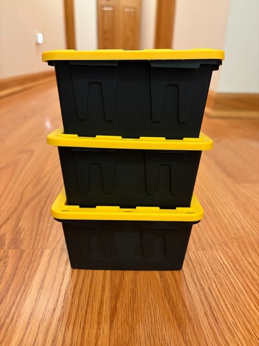 NEW: Lot of 3, Lowe's Teeny Totes, X-Small, .38 Quarts, black tote w ...