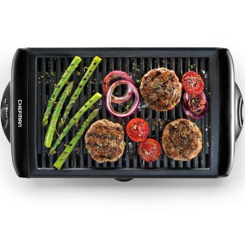 Electric Smokeless Indoor Grill w/ Non-Stick Cooking Surface ...