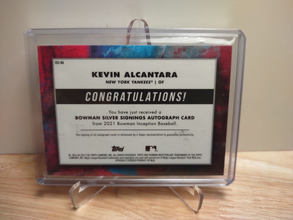 2021 Bowman Inception - Silver Signings Kevin Alcantara #ISS-KA /99 (AU ...