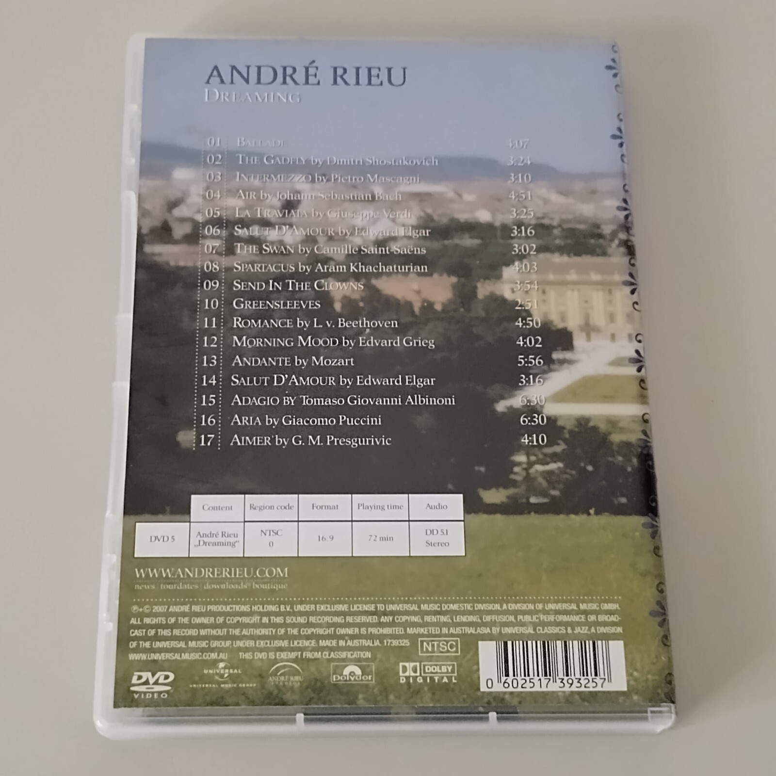 Andre Rieu Dreaming DVD (2007) Music Region Free | eBay Australia