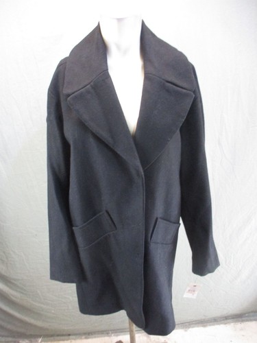 NWT Marc New York Size 2 Womens Black Wool Blend Lapel One Button Coat ...