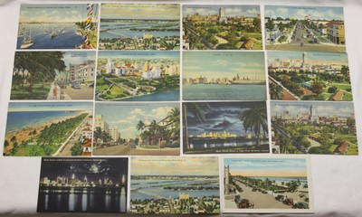 15 Miami & Miami Beach vintage postcards from 1915-1945 nice collection ...